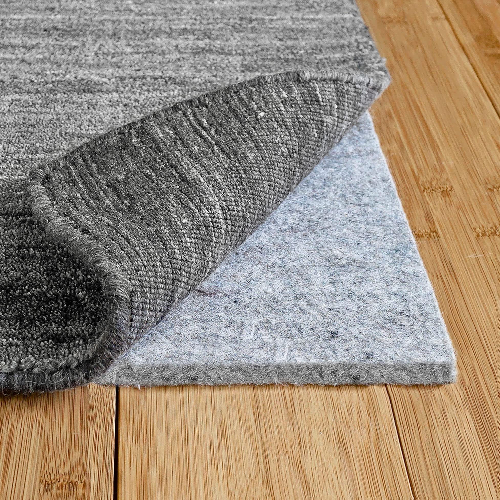 RUGPADUSA - Basics - 4'x6' - 3/8" Thick - 100% Felt - Protective Cushioning Rug Pad - Safe for All Floors and Finishes Including Hardwoods