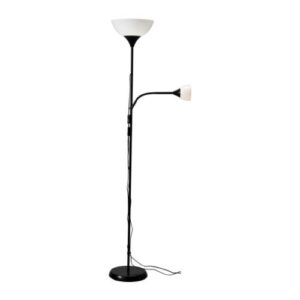 ikea not floor uplight/reading lamp, black