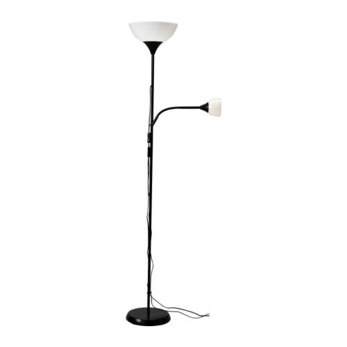 Ikea Not Floor Uplight/Reading Lamp, Black