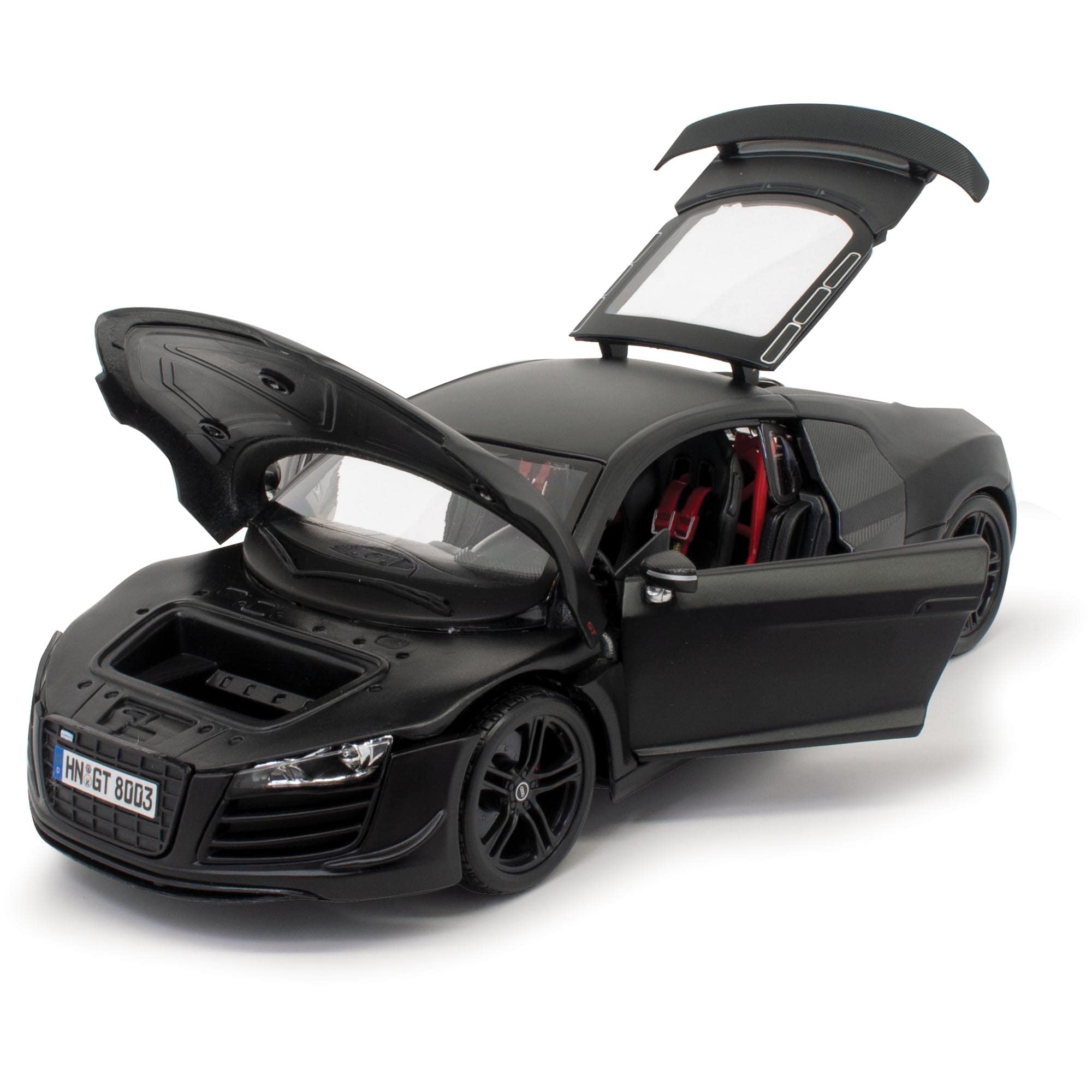 Maisto Audi R8 GT Matte Black 1:18 Scale Car Special Edition