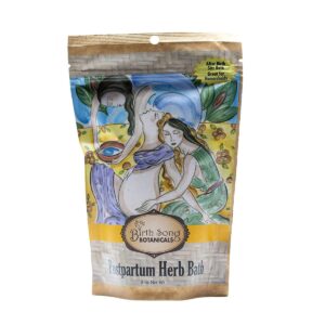 birth song botanicals postpartum herbal sitz bath for, soothing recovery, 8 oz bag