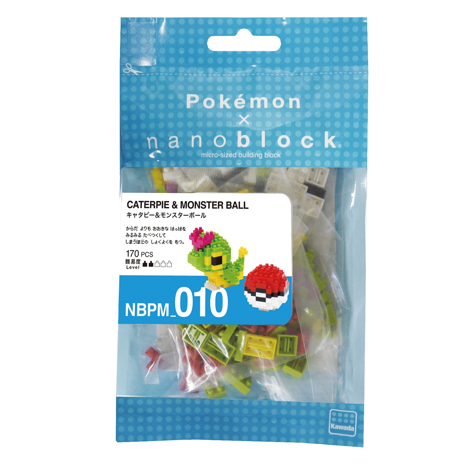 nanoblock - Pokemon - Caterpie & Poke Ball, Pokemon Series Building Kit