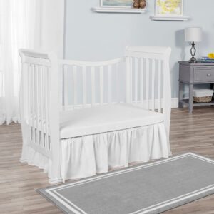 Dream On Me Violet 4-In-1 Convertible Mini Crib In White, Greenguard Gold Certified, JPMA Certified, 3 Position Mattress Height Settings, Non-Toxic Finish