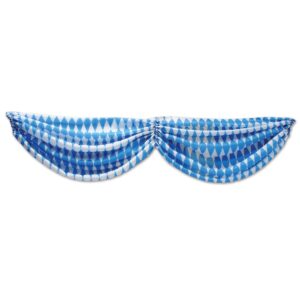 "beistle oktoberfest fabric bunting, 5' 10"", blue/white" (54677)