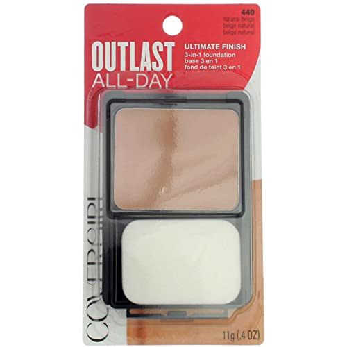 CoverGirl Ultimate Finish Liquid Powder MakeUp, Natural Beige 440 - Pack of 2