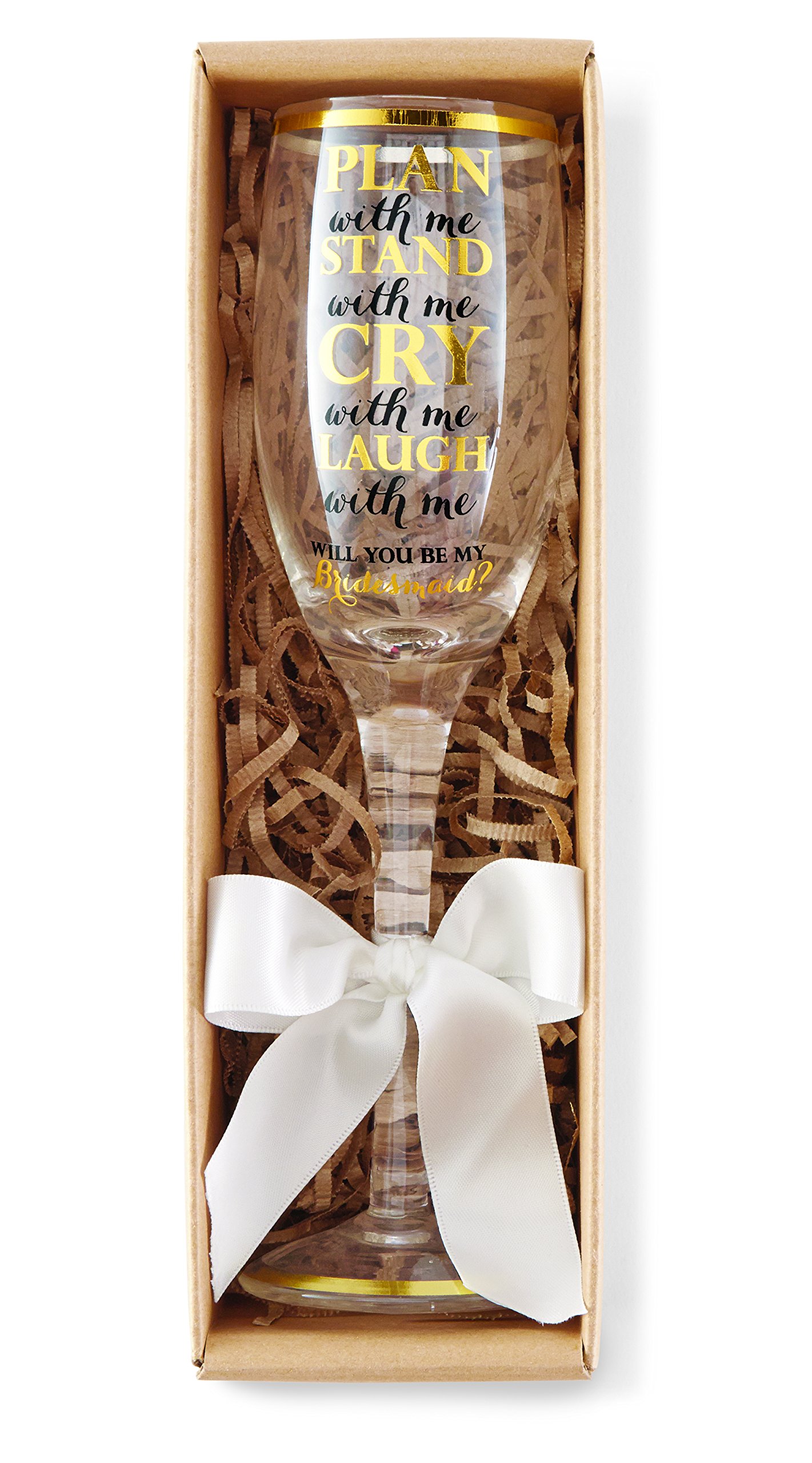 Mud Pie Plan with Me Champagne Glass, Gold