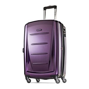 samsonite winfield 2 hardside luggage with spinner wheels, carry-on 20-inch, purple