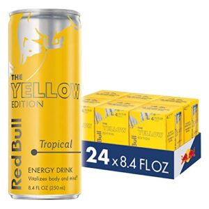 red bull yellow edition tropical energy drink, 8.4 fl oz, 24 cans (6 packs of 4)