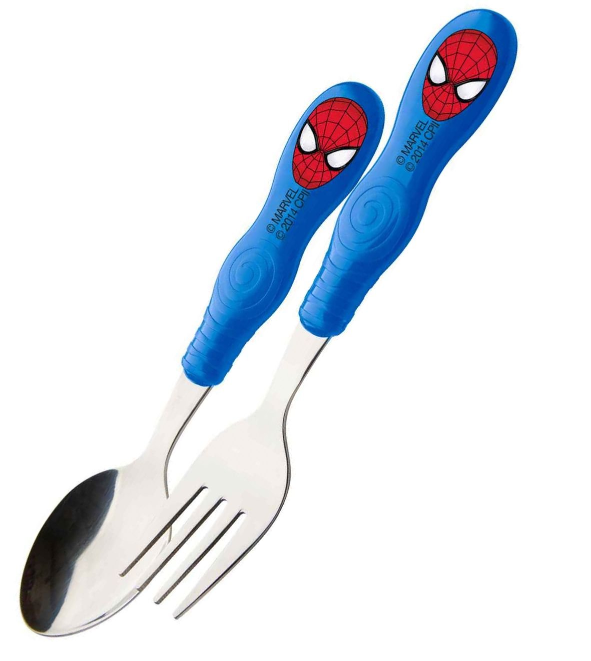 Spiderman Easy Grip Toddler Fork and Spoon Set ~ BPA Free