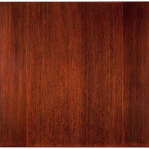 Bamboo Foldable Dark Cherry 48" x 52" No Lip 3/16" Thickness Chair Mats