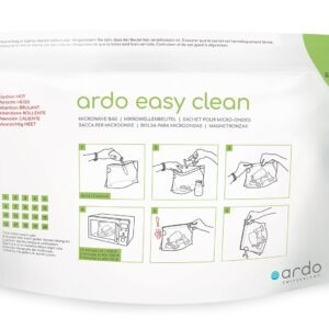 Ardo Easy Clean - Multi-use Microwave Steam Cleaning Bags for Breastfeeding Accessories, 5 Bags (100 Cleaning Cycles Total)