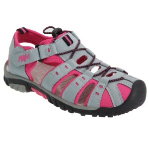 PDQ Womens/Ladies Toggle & Touch Fastening Sports Sandals (9 US) (Black/Pink)