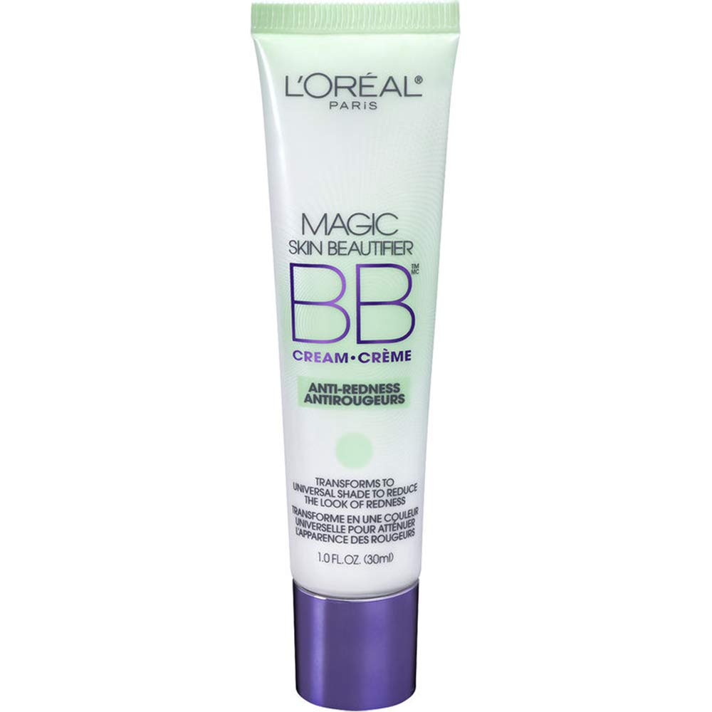 L'Oreal Paris Magic BB Cream Face Makeup Anti-Redness w/ Vitamin C and E, 1 fl. oz., Pack of 2