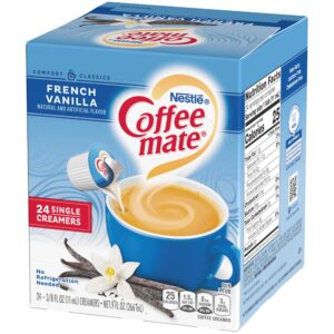 Nestle Coffee Mate Coffee Creamer Liquid Singles, French Vanilla, 24 Count (Pack of 4)