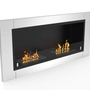 Regal Flame Elite Fargo 43 Inch Ventless Built in Recessed Bio Ethanol Wall Mounted Fireplace