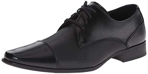 Calvin Klein Men's Bram Oxford, Black Diamond Leather, 9.5