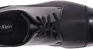 Calvin Klein Men's Bram Oxford, Black Diamond Leather, 9.5