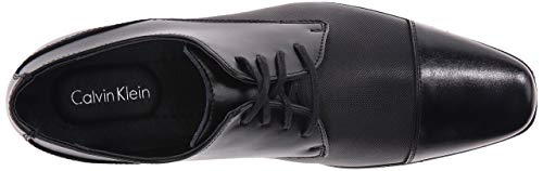 Calvin Klein Men's Bram Oxford, Black Diamond Leather, 9.5