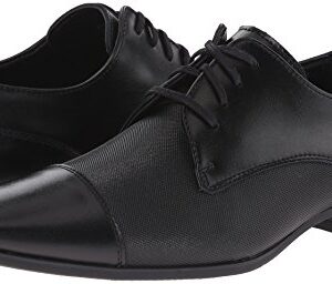 Calvin Klein Men's Bram Oxford, Black Diamond Leather, 9.5