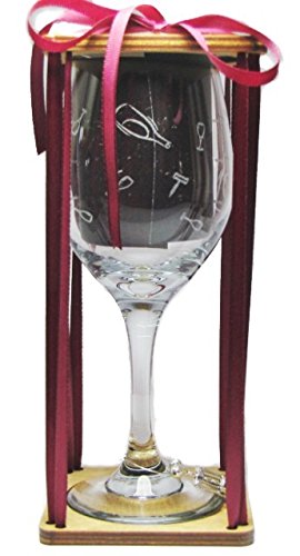 Orange Kat Mommy's Sippy Cup Stemmed Wine Glass with Charm and Presentation Packaging