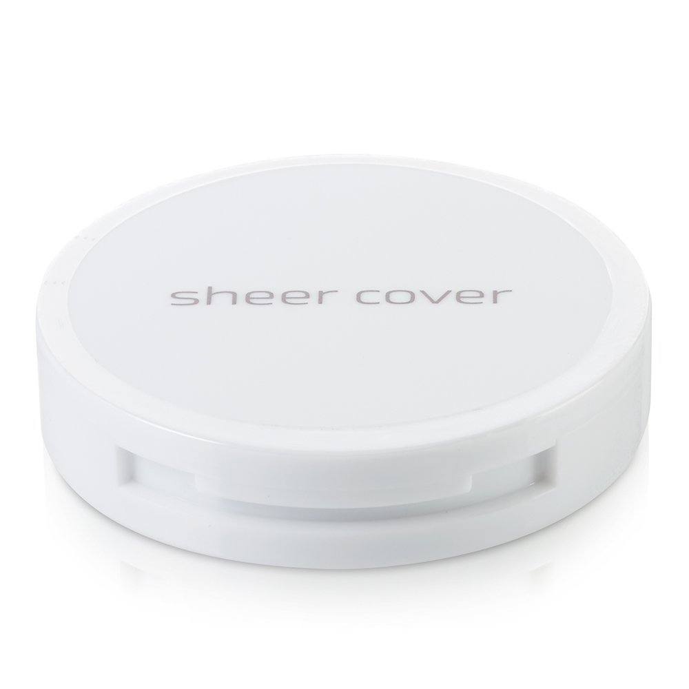 Sheer Cover Studio – Conceal and Brighten Highlight Trio – Two-Toned Concealers – Shimmering Highlighter – Medium/Tan Shade – With FREE Concealer Brush – 3 Grams