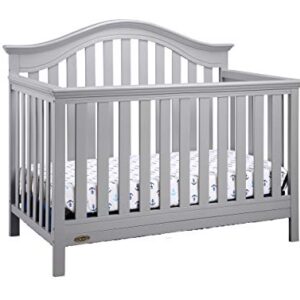 StorkCraft Graco Bryson 4-in-1 Convertible Crib,Pebble Gray,Easily Converts to Toddler Bed Day Bed or Full Bed,Three Position Adjustable Height Mattress,Some Assembly Required (Mattress Not Included)