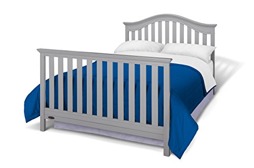 StorkCraft Graco Bryson 4-in-1 Convertible Crib,Pebble Gray,Easily Converts to Toddler Bed Day Bed or Full Bed,Three Position Adjustable Height Mattress,Some Assembly Required (Mattress Not Included)