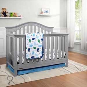 StorkCraft Graco Bryson 4-in-1 Convertible Crib,Pebble Gray,Easily Converts to Toddler Bed Day Bed or Full Bed,Three Position Adjustable Height Mattress,Some Assembly Required (Mattress Not Included)