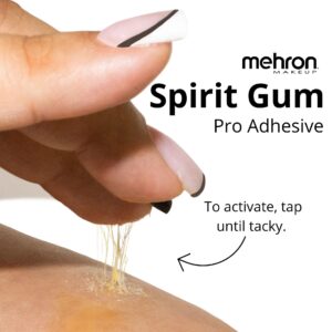 Mehron Makeup Spirit Gum | Spirit Gum Adhesive | Special FX, Cosplay, Halloween, Stage Performance Makeup | Professional Cosmetic Glue Adhesive for Face, Skin, & Body (.125 oz)