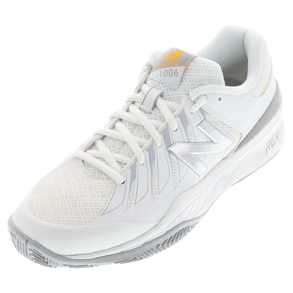 New Balance Women's WC1006V1 Tennis Shoe, White/Silver, 8 D US