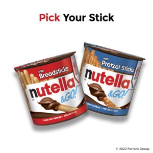 Nutella & GO! Bulk 24 Pack, Hazelnut And Cocoa Spread With Pretzel Sticks, Snack Cups, 1.9 Oz Each