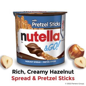 Nutella & GO! Bulk 24 Pack, Hazelnut And Cocoa Spread With Pretzel Sticks, Snack Cups, 1.9 Oz Each