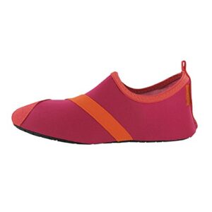 fitkicks flexible flats (small 5 - 6.5, fuchsia / orange)