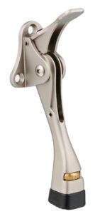 tenby easy-step door stops, 4-inch, satin nickel