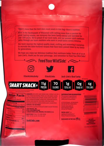 Jack Link's Tender Cuts, Prime Rib Flavor, 5.6 Oz Sharing-Size Bag and Jerky Snack with 11g of Protein and 70 Calories, Made with Premium Beef, 96 Percent Fat Free