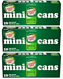 canada dry ginger ale - 10pk/7.5 fl oz mini cans, total 30 cans