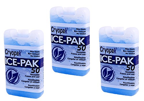 Cryopak 3 Ice Packs for Use in Insulated Bags and Coolers