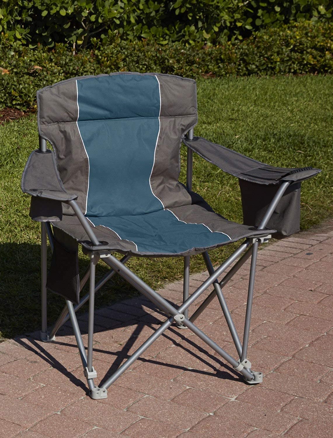 LivingXL 1,000-lb. Capacity Heavy-Duty Portable Chair Blue 1,000 lb