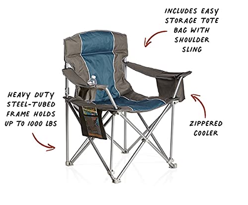 LivingXL 1,000-lb. Capacity Heavy-Duty Portable Chair Blue 1,000 lb