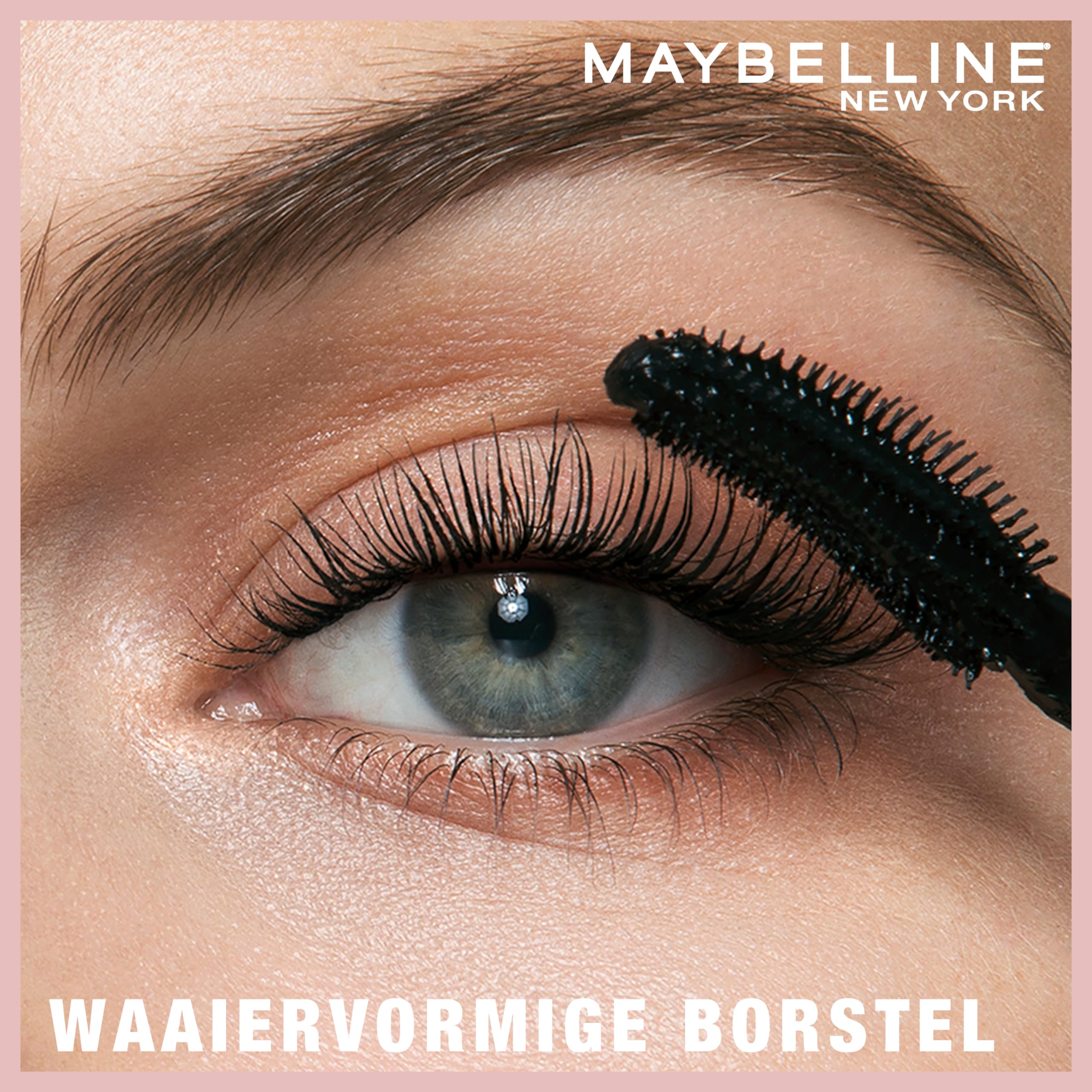 Maybelline New York Ciglia Sensazionali Mascara Volumizzante Waterproof, Effetto Ventaglio sulle Ciglia, Resistente All'Acqua, Nero