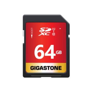 gigastone 64gb sd card uhs-i u1 class 10 sdxc memory card high speed full hd video canon nikon sony pentax kodak olympus panasonic digital camera