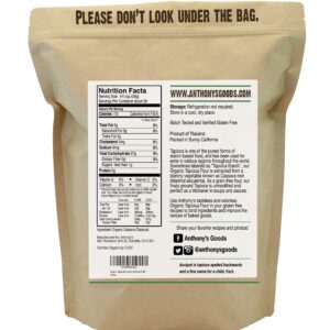 Anthony's Organic Tapioca Flour Starch, 2.5 lb, Gluten Free & Non GMO