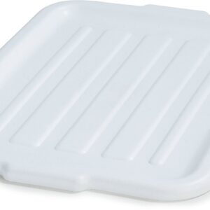 Carlisle FoodService Products N4401202 Comfort Ergonomic Wash Basin Tote Box Lid, Universal, White (Pack of 12)