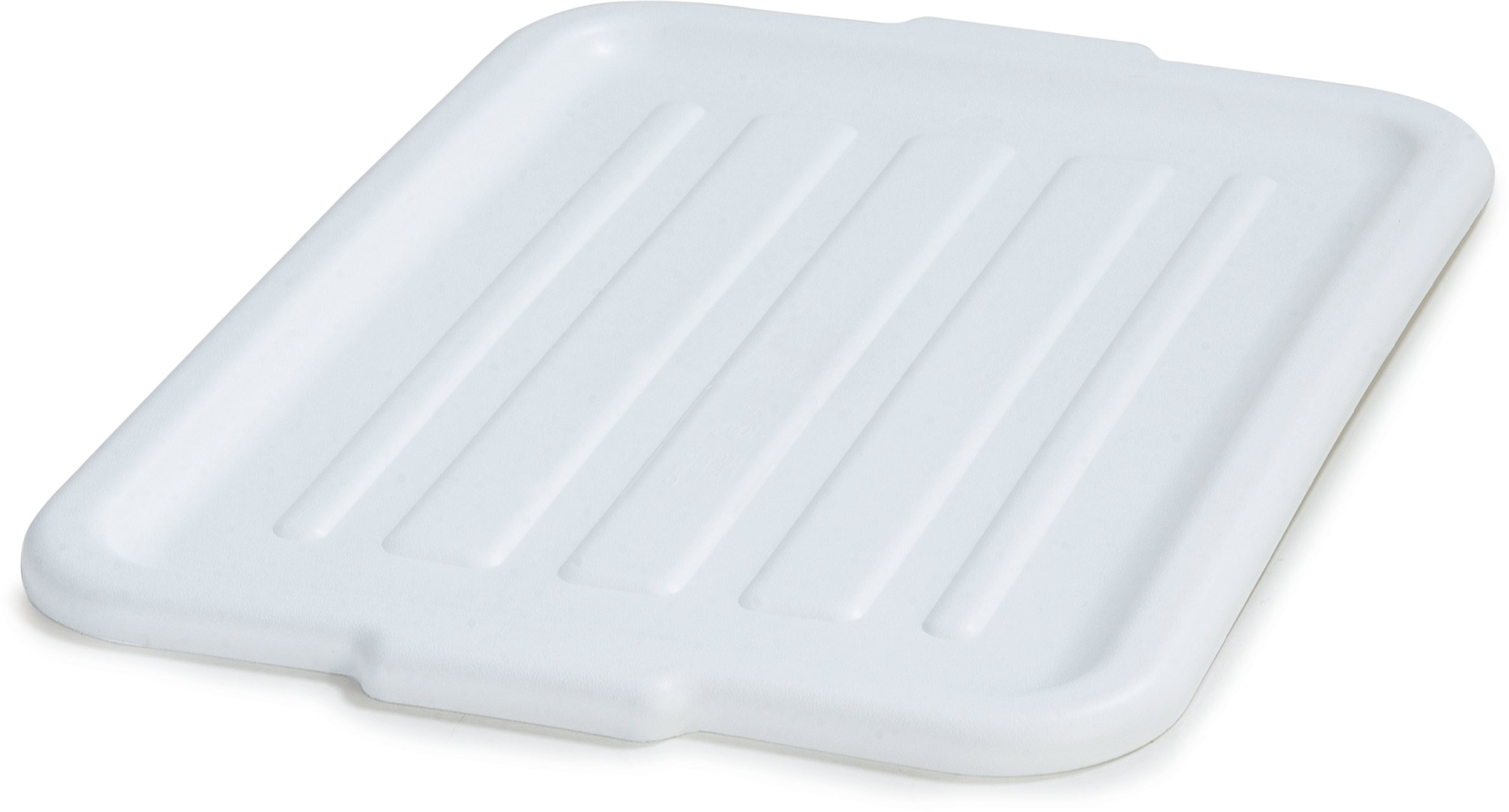 Carlisle FoodService Products N4401202 Comfort Ergonomic Wash Basin Tote Box Lid, Universal, White (Pack of 12)