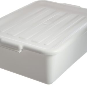 Carlisle FoodService Products N4401202 Comfort Ergonomic Wash Basin Tote Box Lid, Universal, White (Pack of 12)