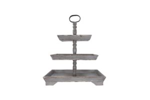 grey decorative 3 tier tray