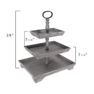 Grey Decorative 3 Tier Tray