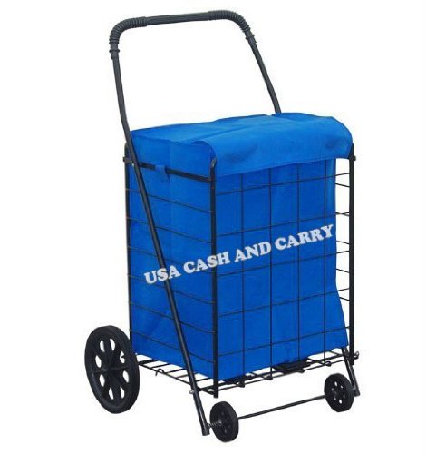 PrimeTrendz TM Jumbo Liner, Blue, 24" x 18" x 15" - Fits Large Shopping Carts