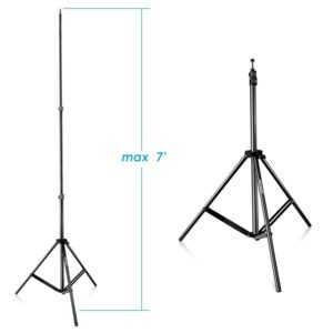 NEEWER Photography Light Stand, 7 Feet / 210cm Aluminum Alloy Photo Studio Tripod Stands for Video, Portrait and Photography Lighting, Reflectors, Soft Boxes, Umbrellas, Backgrounds (2 Pieces)