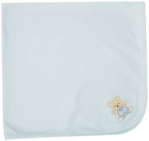 Little Me Blankets for Baby Boys' Cute Bear Swaddling Receiving Blanket